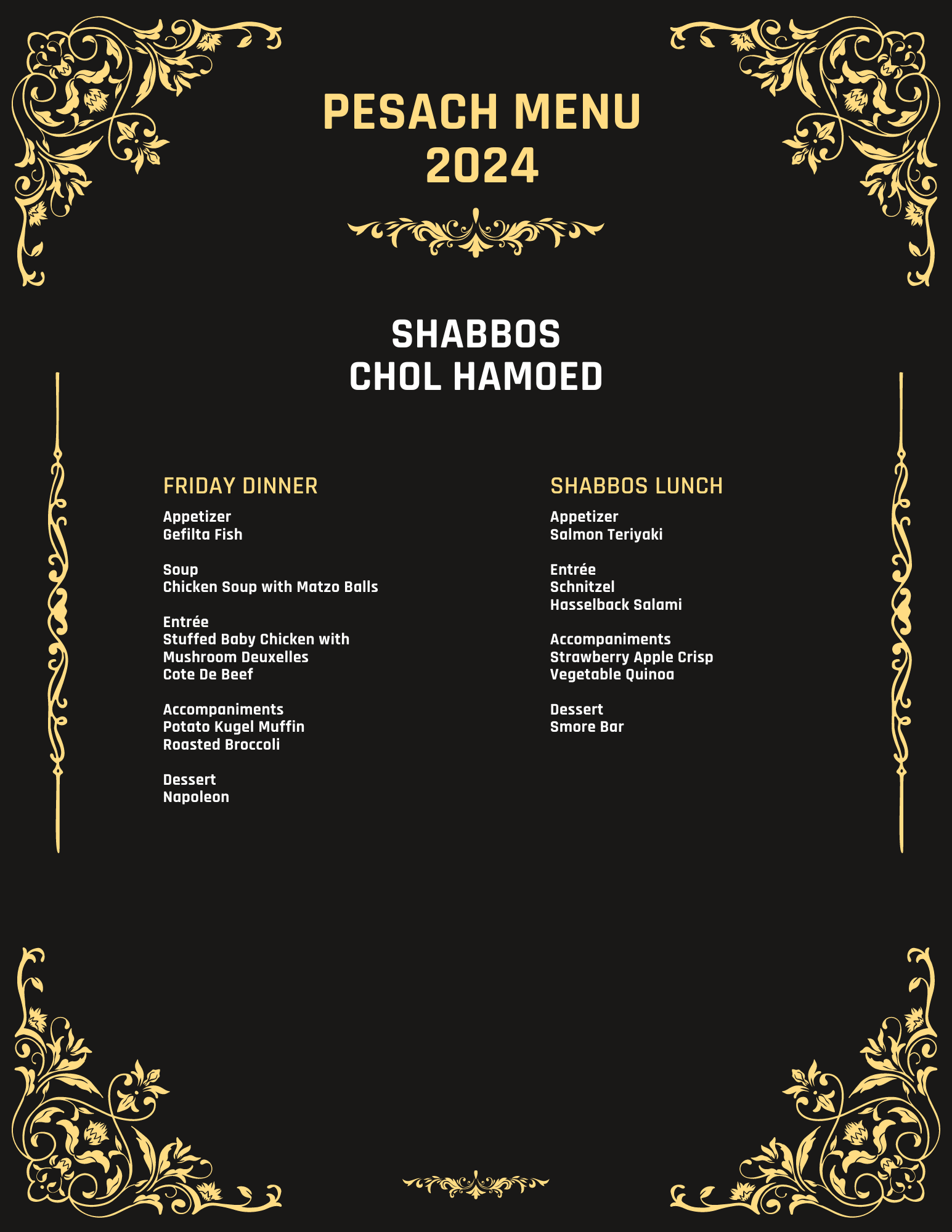 CATERING - A PERFECT PESACH